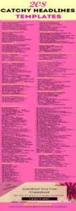 208 Catchy Headlines & Attention Grabbing Blog Title Templates - Angela ...