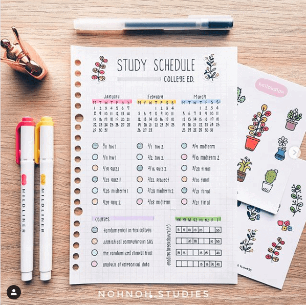 Design Ideas For Bullet Journal