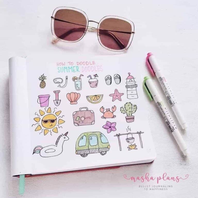 17 Cute Bullet Journal Doodles You Can Easily Copy on Your Spreads ...