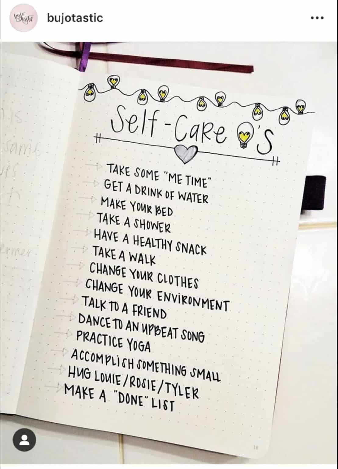 19 Inspirational Bullet Journal Pages That Foster Self-care - Angela Giles