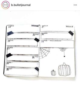 18 Spooky Halloween Bullet Journal Spreads - Angela Giles