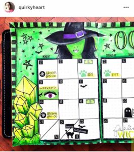 18 Spooky Halloween Bullet Journal Spreads - Angela Giles