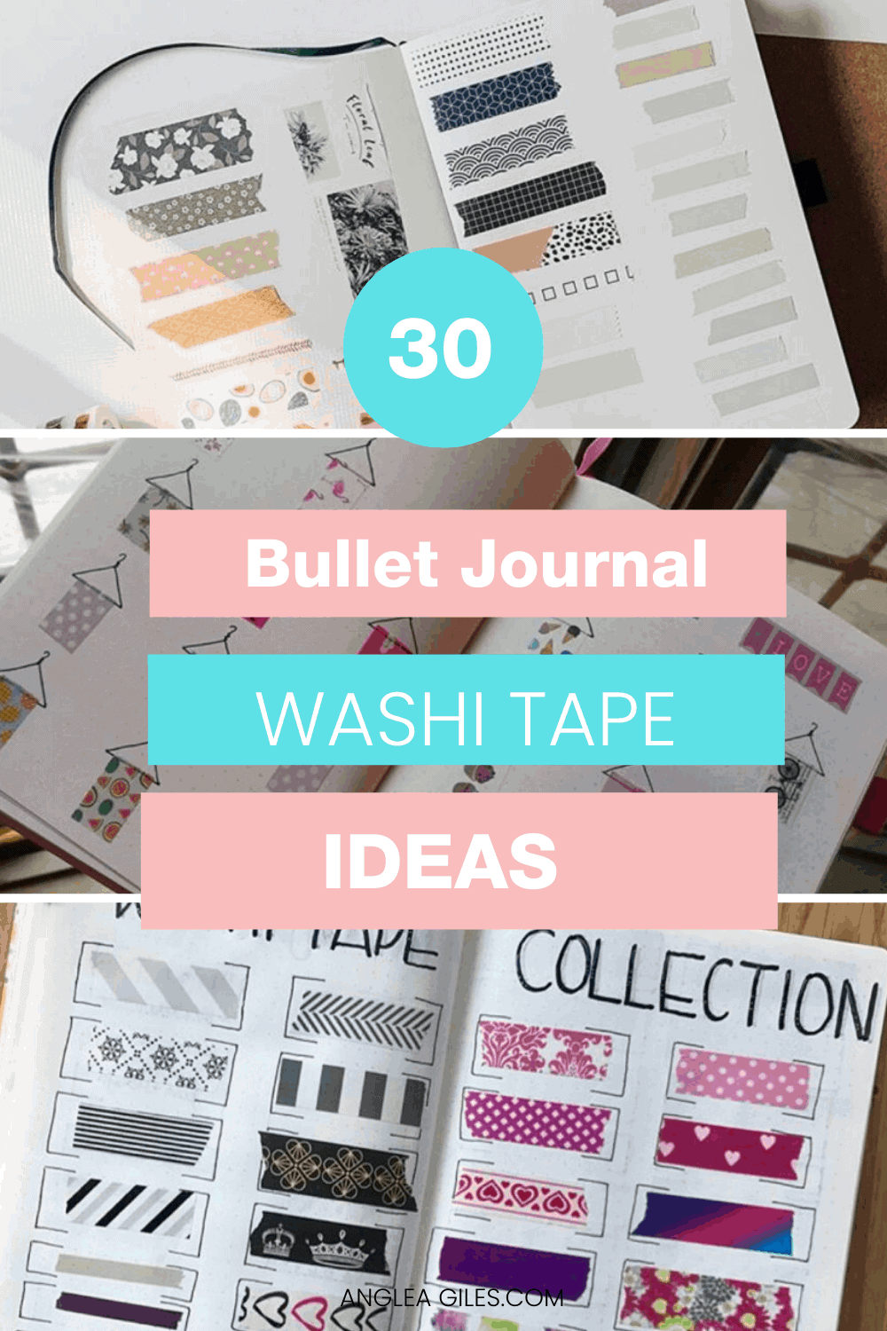 30 Pretty Bullet Journal Washi Tape Ideas - Angela Giles
