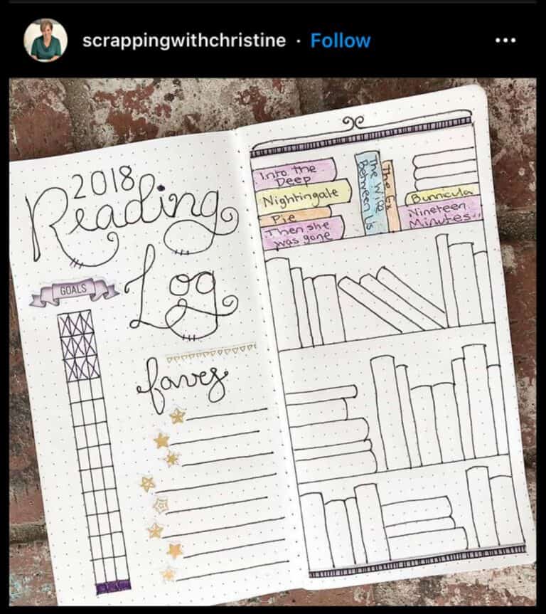 30 Bullet Journal Book Trackers for Book Lovers - Angela Giles