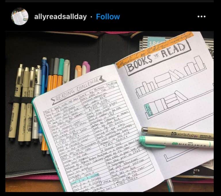 30 Bullet Journal Book Trackers for Book Lovers - Angela Giles