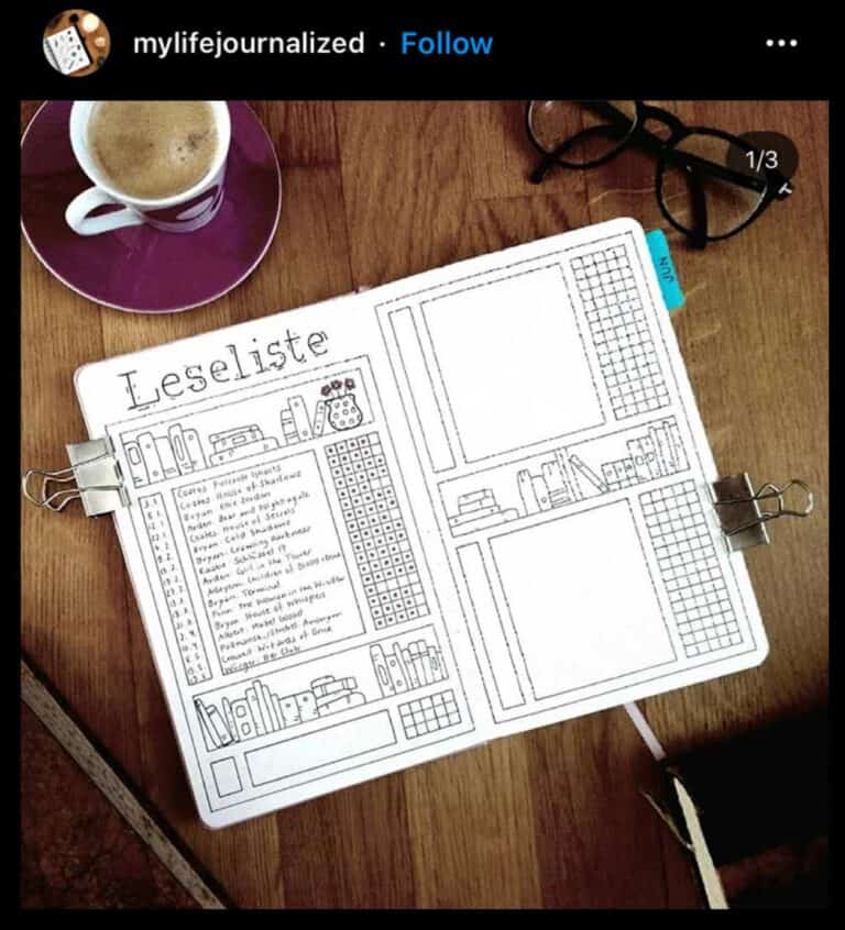 30 Bullet Journal Book Trackers for Book Lovers - Angela Giles