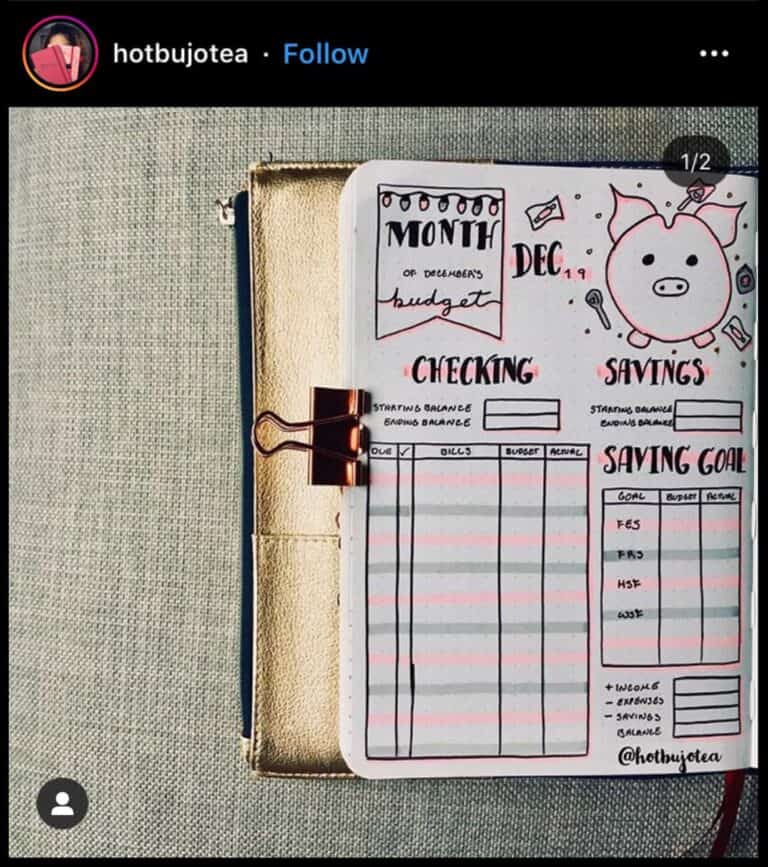 40 Best Bullet Journal Budget Trackers That Will Help You Manage Your ...