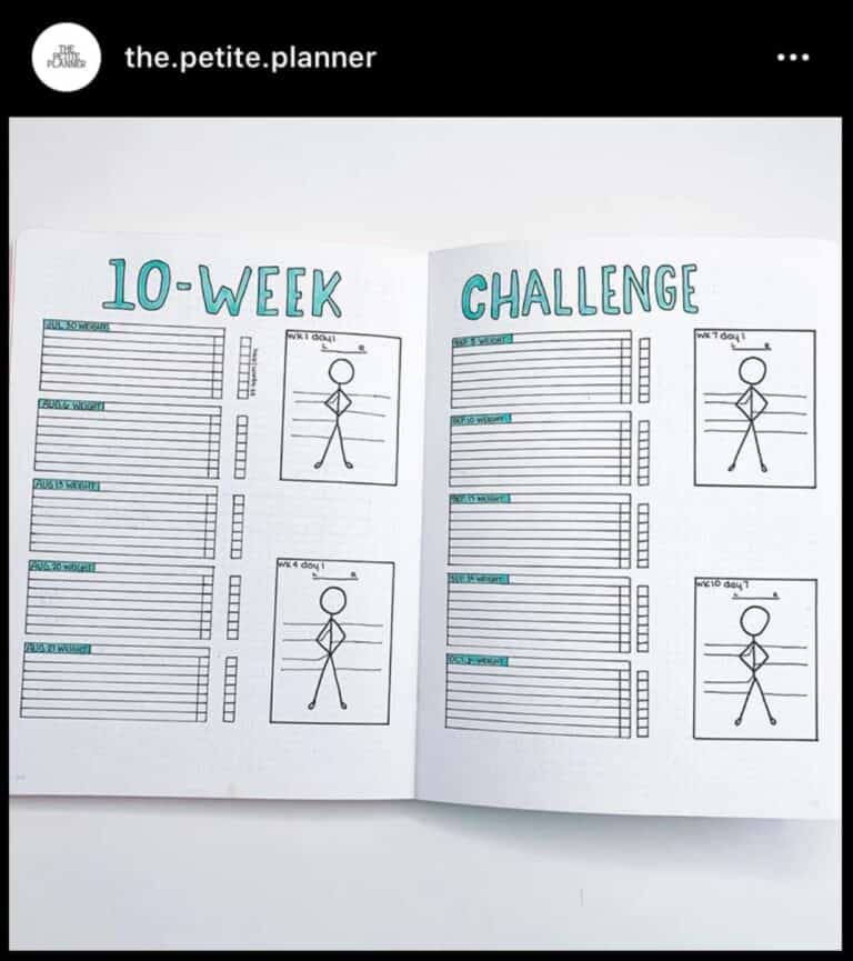 28 Bullet Journal Fitness Trackers to Achieve Your Health Goals ...