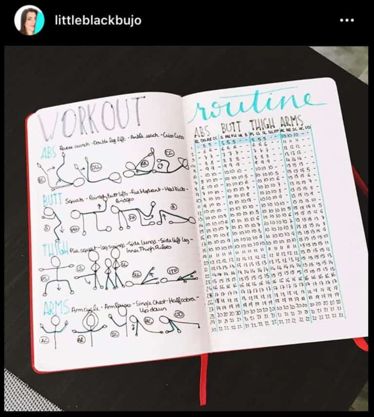 28 Bullet Journal Fitness Trackers to Achieve Your Health Goals ...