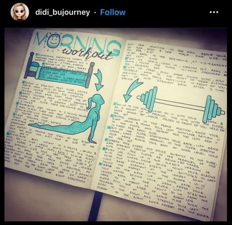 28 Bullet Journal Fitness Trackers to Achieve Your Health Goals ...