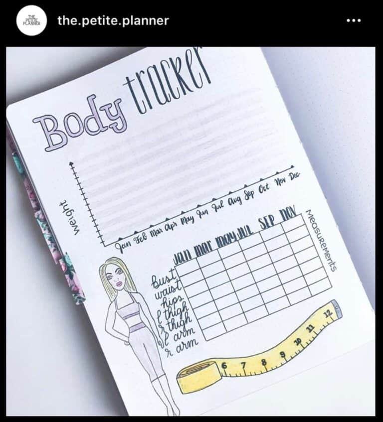 28 Bullet Journal Fitness Trackers to Achieve Your Health Goals ...