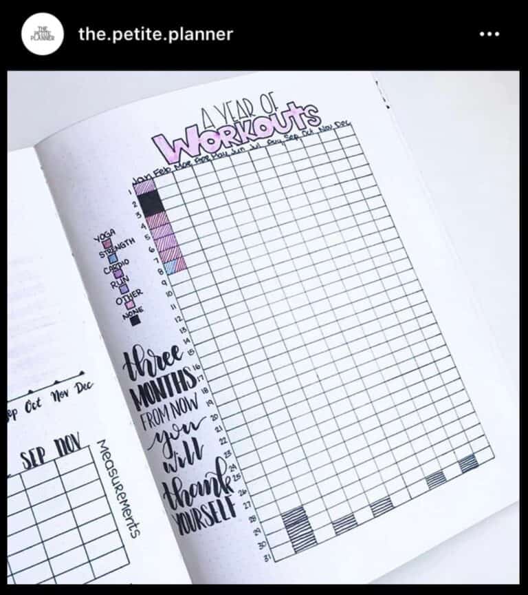 28 Bullet Journal Fitness Trackers to Achieve Your Health Goals ...