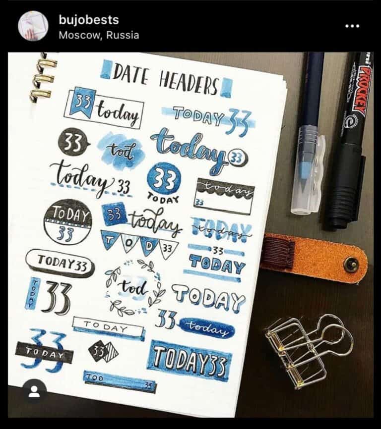 27 Best Bullet Journal Headers You Can Use for Your Trackers and ...