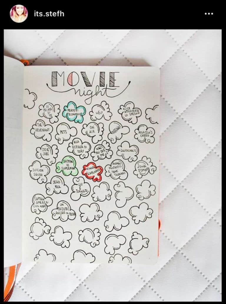 The Prettiest Ways to Track Your Bullet Journal Movies and TV Shows ...