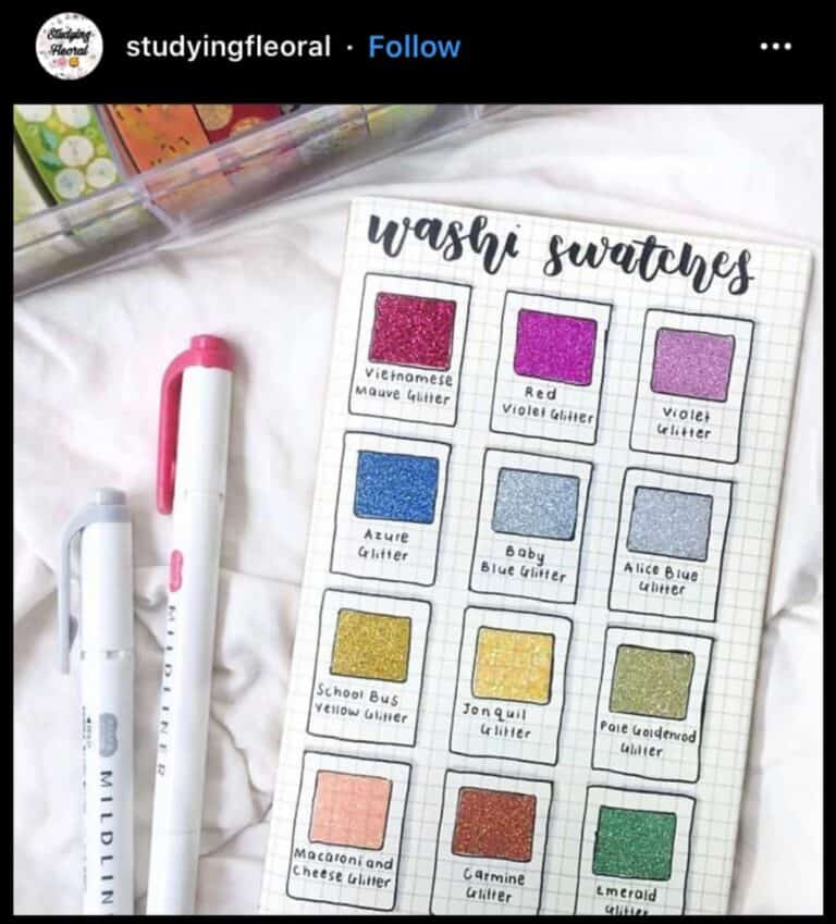 30 Pretty Bullet Journal Washi Tape Ideas - Angela Giles