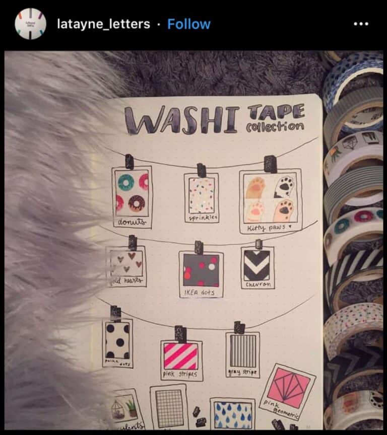 30 Pretty Bullet Journal Washi Tape Ideas - Angela Giles