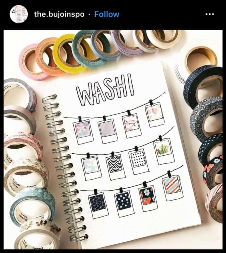 30 Pretty Bullet Journal Washi Tape Ideas - Angela Giles