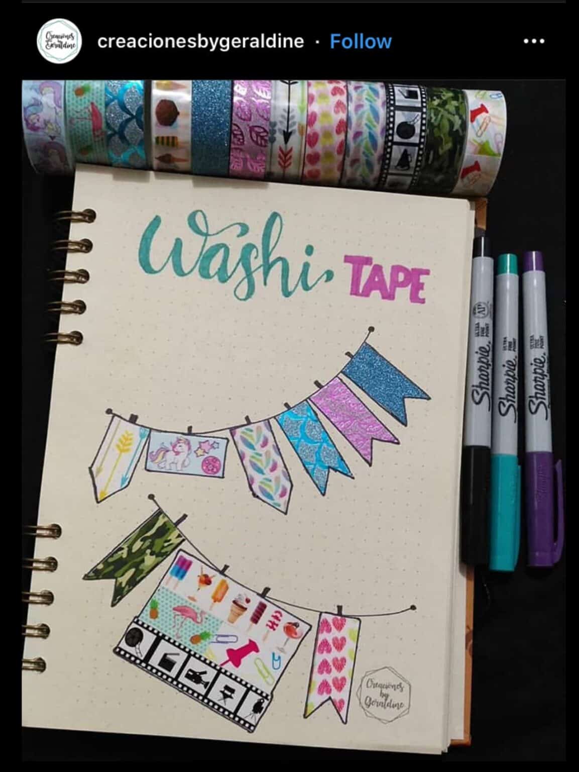 30 Pretty Bullet Journal Washi Tape Ideas - Angela Giles