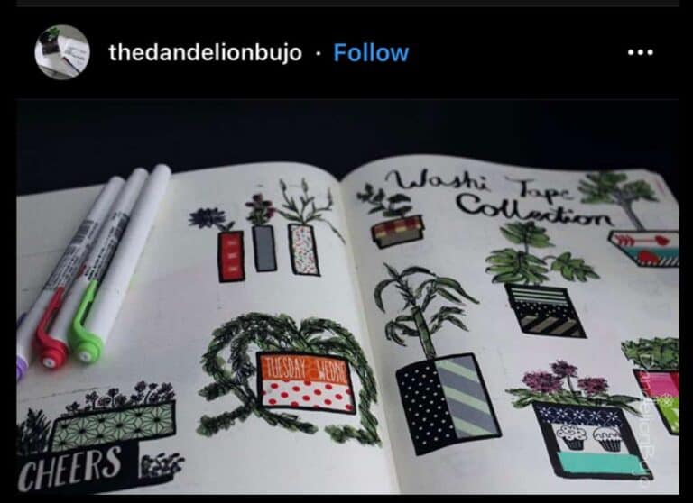 30 Pretty Bullet Journal Washi Tape Ideas - Angela Giles