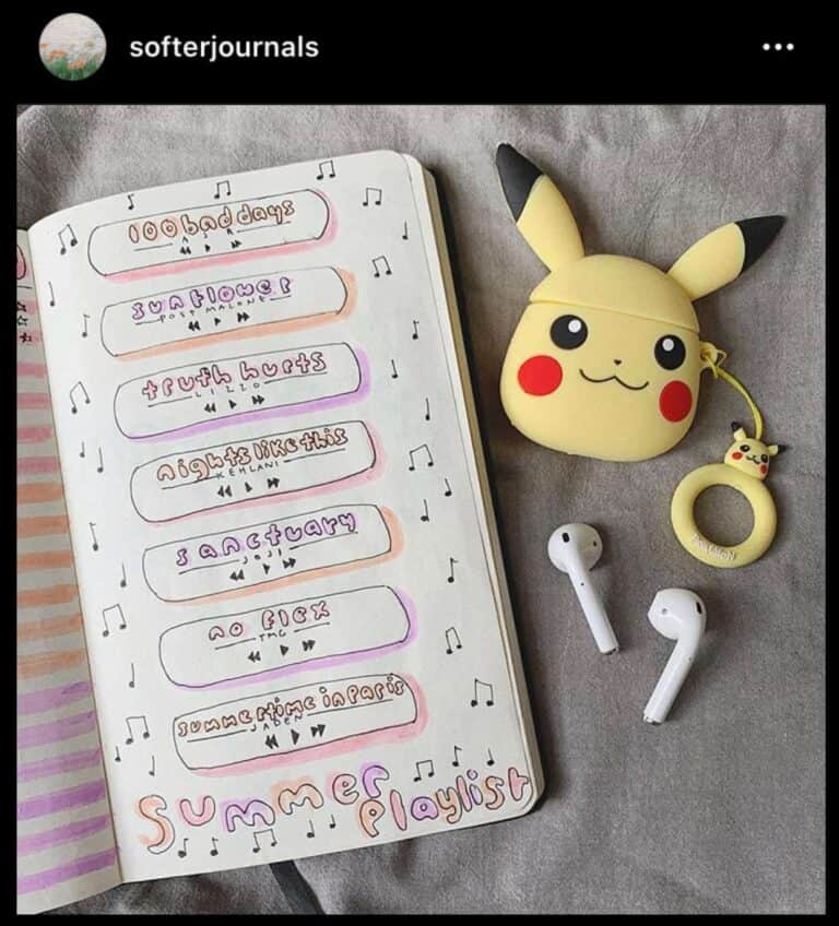 The Coolest Playlist Trackers for Your BuJo Planner - Angela Giles