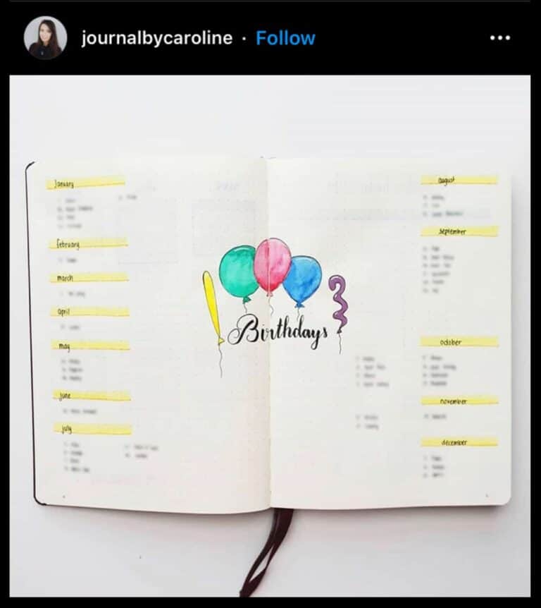 20 Amazing Spreads That Will Help You Track Your Bullet Journal ...
