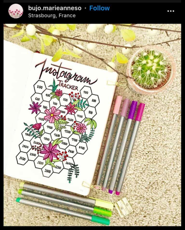 25 Awesome Bullet Journal Instagram Trackers That Will Help You Track ...