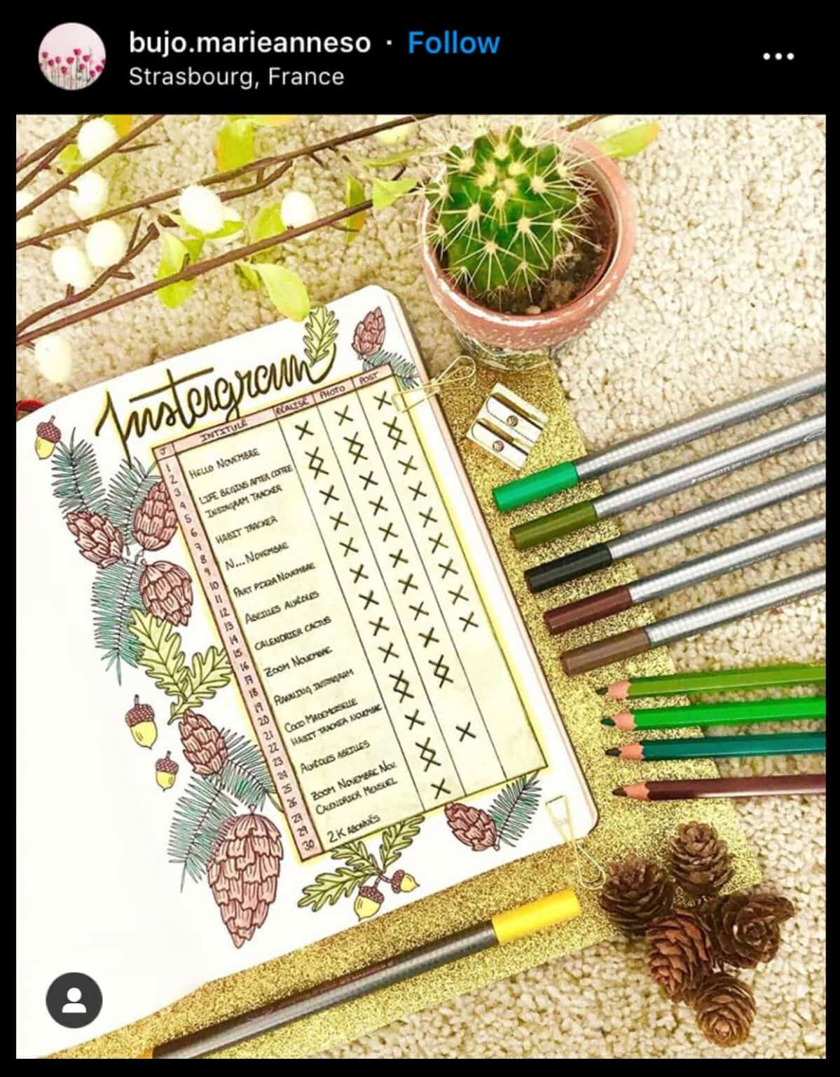 25 Awesome Bullet Journal Instagram Trackers That Will Help You Track ...