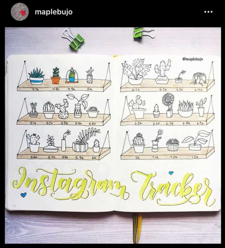 25 Awesome Bullet Journal Instagram Trackers That Will Help You Track ...