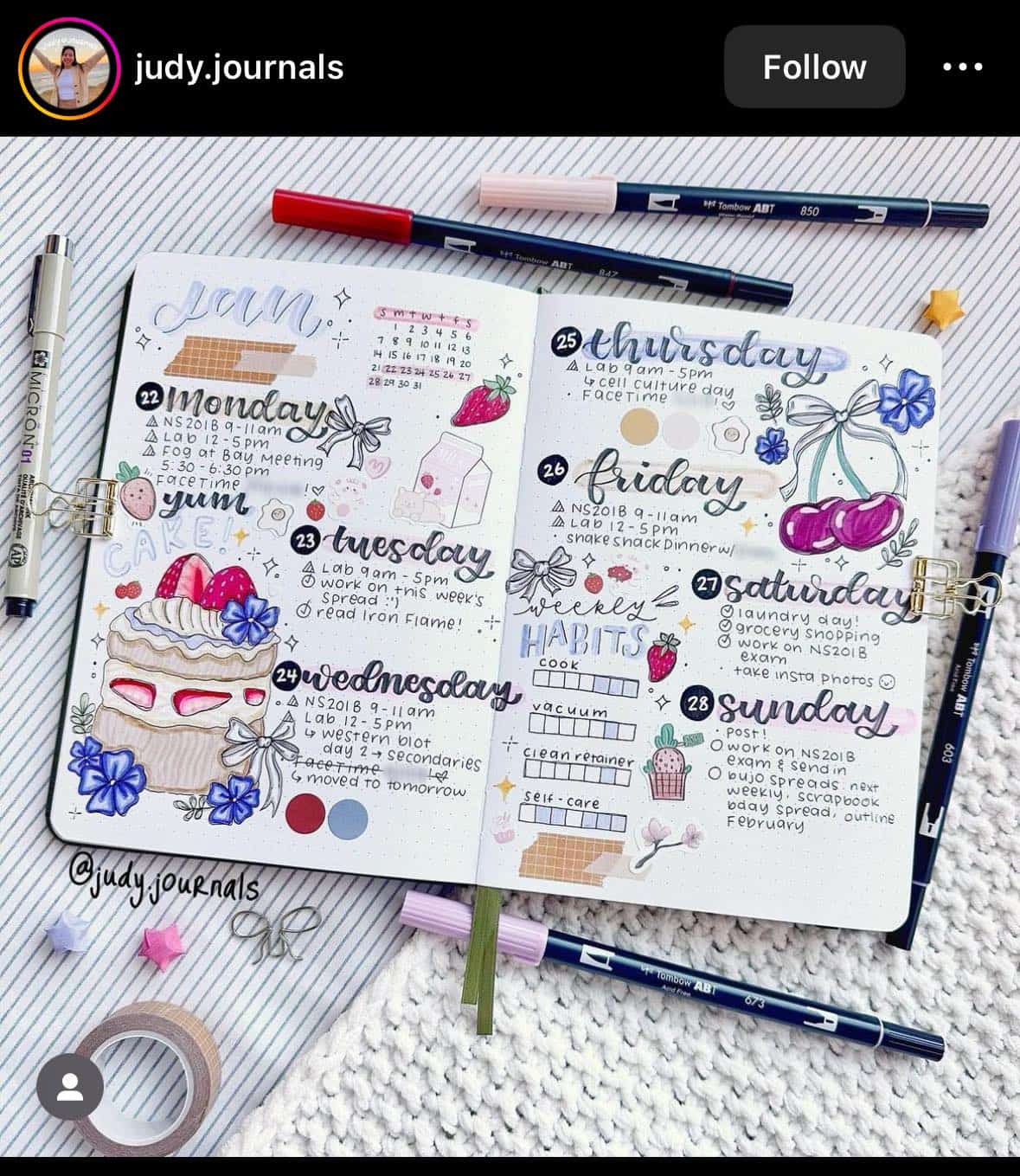 15 Weekly Bullet Journal Spreads That Will Spark Joy Every Day - Angela ...