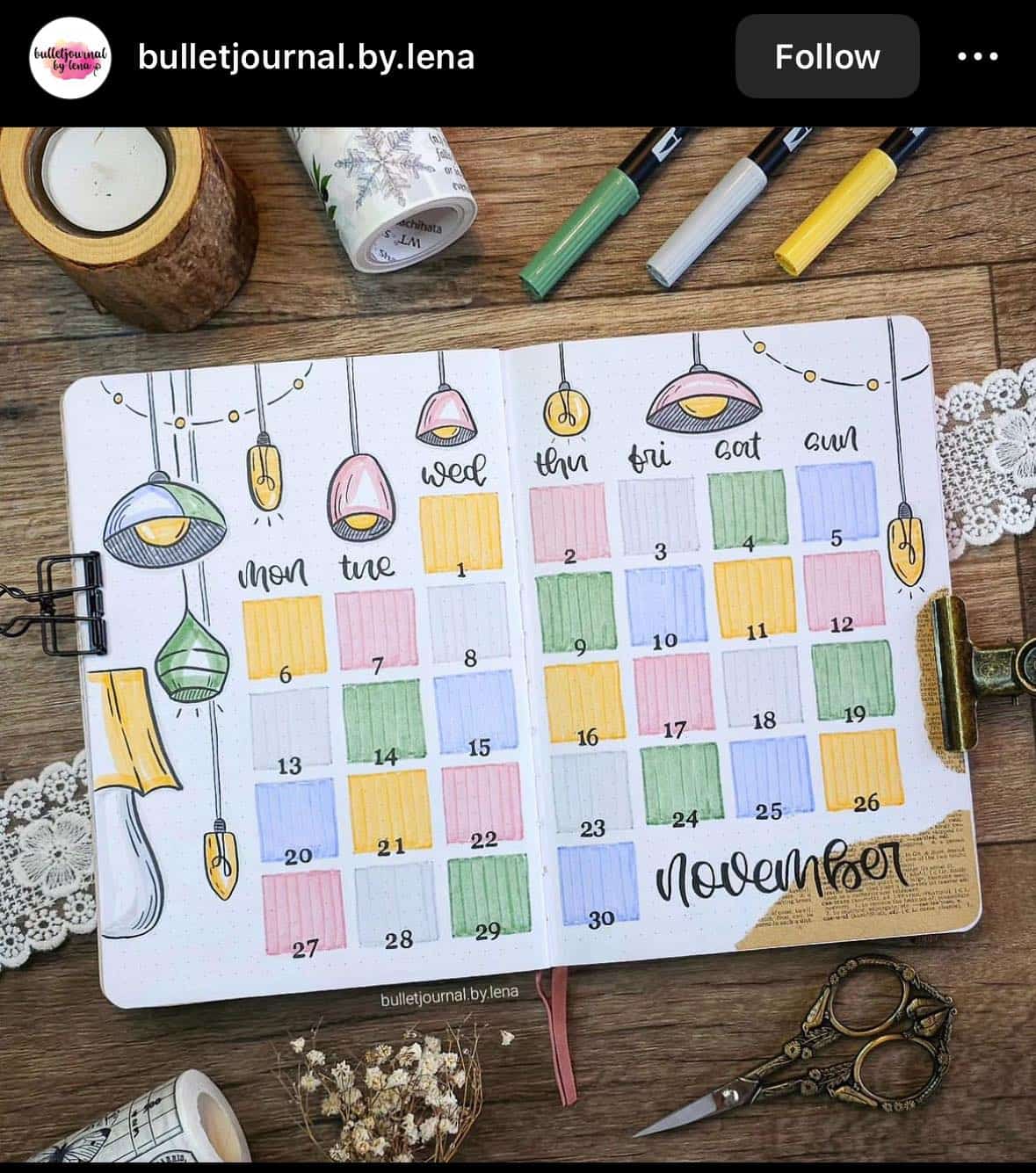 15 Monthly Bullet Journal Spreads to Bring Out the Inner Artist in You - Angela Giles
