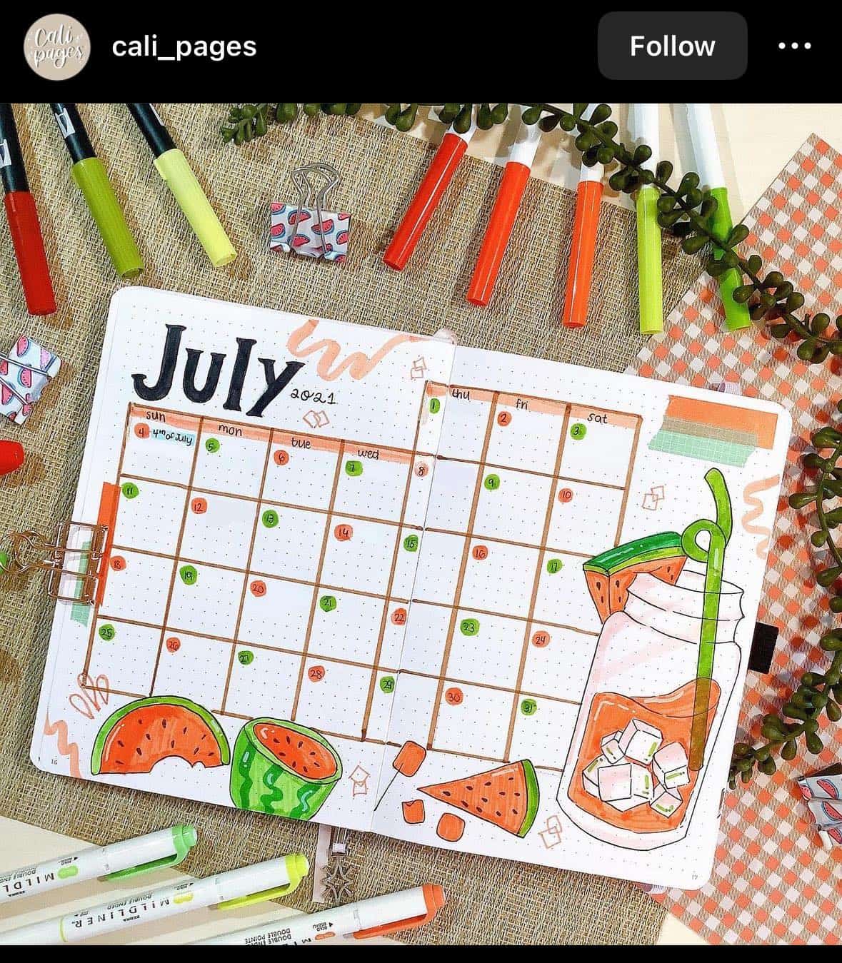 15 Bullet Journal Calendar Spreads to Get Your Life on Track - Angela Giles