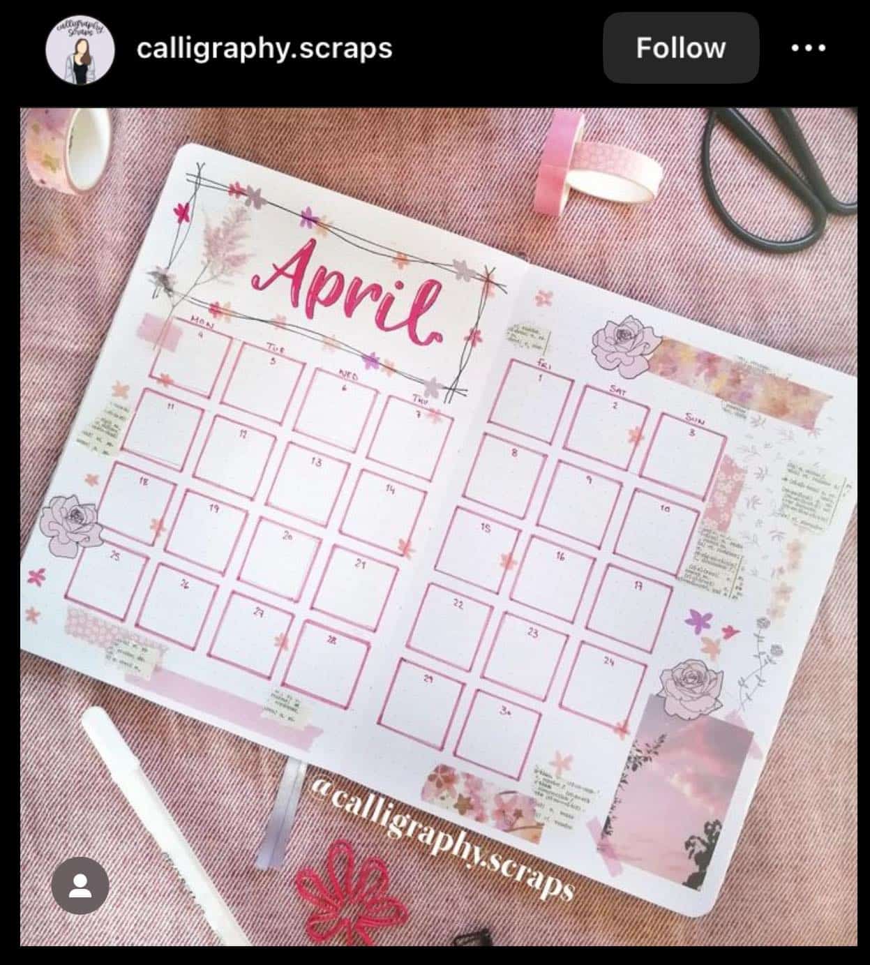 15 Pink Bullet Journal Spreads to Keep Your Days Bright and Beautiful ...