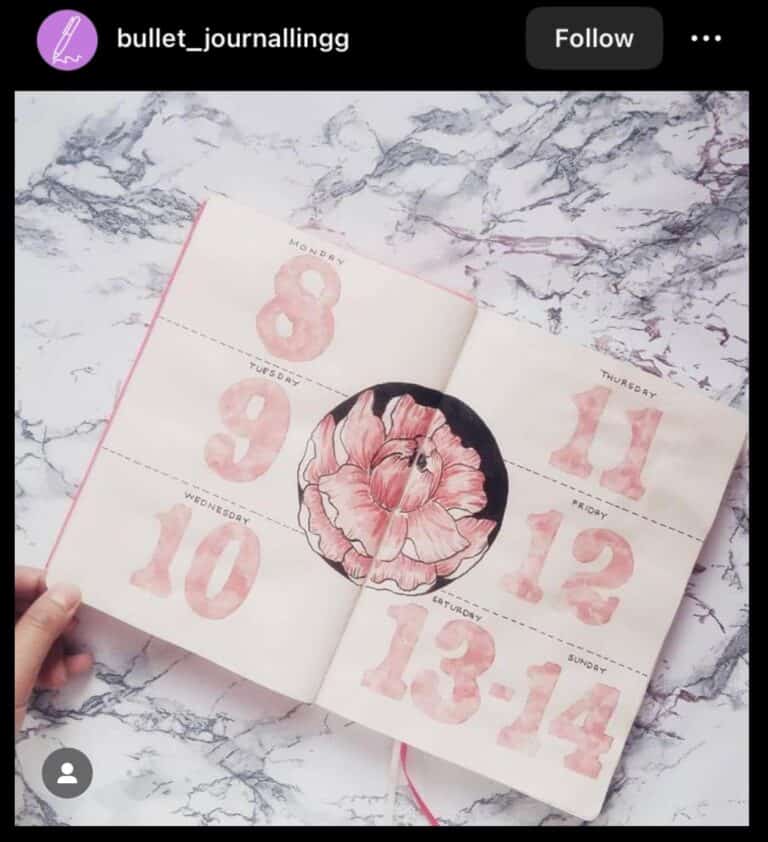 15 Pink Bullet Journal Spreads to Keep Your Days Bright and Beautiful ...