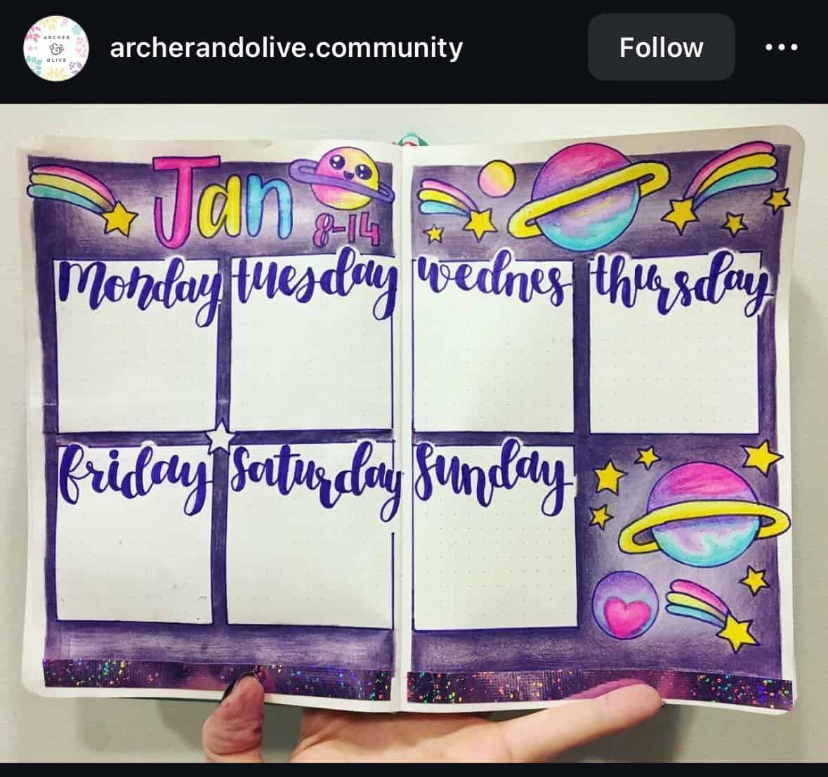 15 Purple Bullet Journal Spreads That Spell Sophistication - Angela Giles