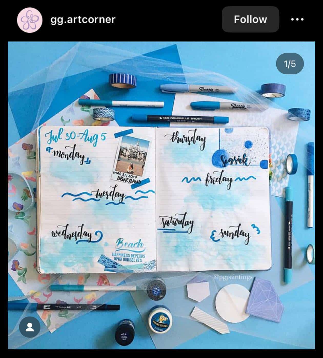 15 Blue Bullet Journal Spreads That Will Up Your Organization Game ...